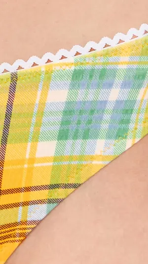 Solid & Striped Daphne Bikini Bottoms - Multi Plaid
