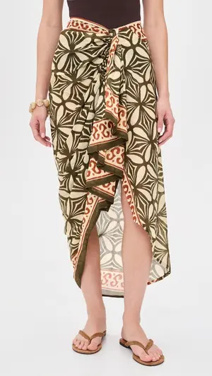 GUADALUPE DESIGN Giada Pareo Skirt - Red