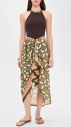 GUADALUPE DESIGN Giada Pareo Skirt - Red