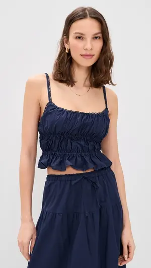 Peixoto Amelia Top - Navy