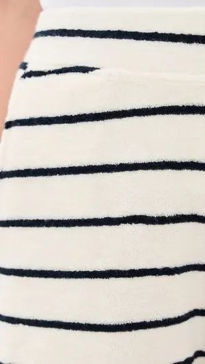 Kule Terry Venus Striped Shorts