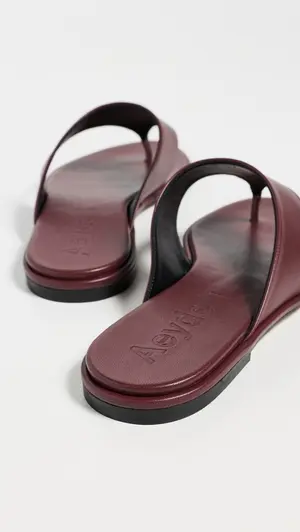 AeydĒ Amaya Nappa Leather Sandals - Port