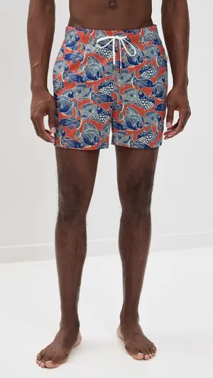 Onia Charles 5" Swim Trunks - Orange Multi