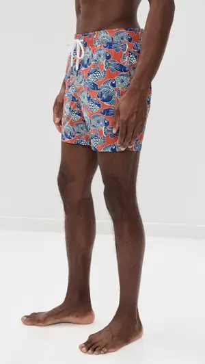 Onia Charles 5" Swim Trunks - Orange Multi