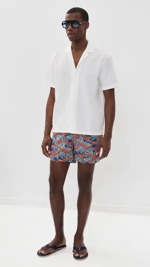 Onia Charles 5" Swim Trunks - Orange Multi