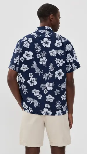 Polo Ralph Lauren Short Sleeve Seersucker Andy Camp Shirt