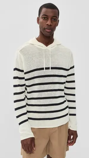 Onia Frank Hooded Striped Sweater