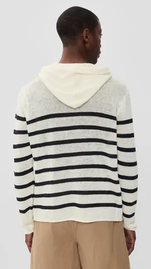 Onia Frank Hooded Striped Sweater