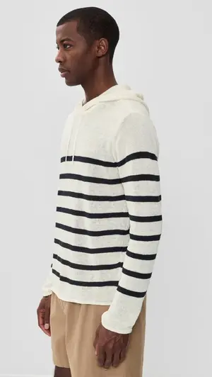 Onia Frank Hooded Striped Sweater
