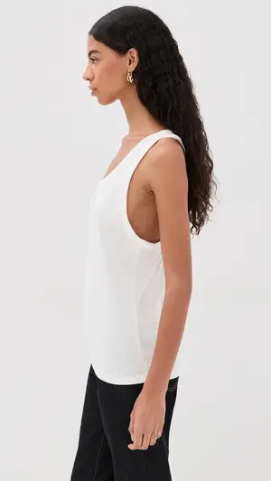 Victoria Beckham Split Tank Top - White