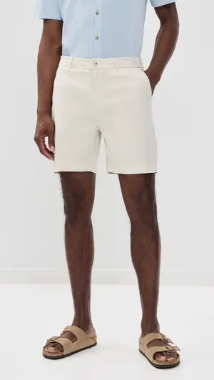 Onia Stretch Linen Shorts - Stone