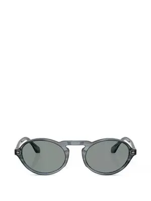 Giorgio Armani Striped Round-frame Sunglasses