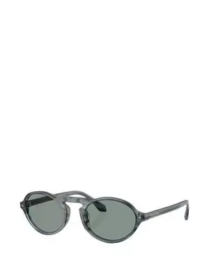 Giorgio Armani Striped Round-frame Sunglasses