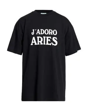 Aries T-shirt Size Cotton - Black