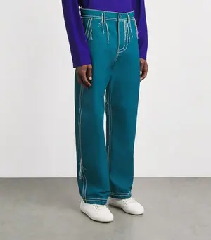 CRAIG GREEN Cotton Embroidered Trousers