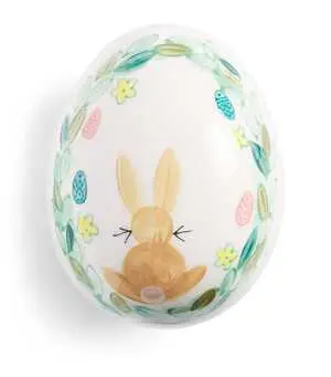 JAYNE REDMOND Large Easter Egg Trinket Box - White