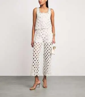 Maje Mirror-detail Crochet Tank Top