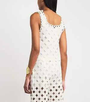 Maje Mirror-detail Crochet Tank Top