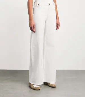 Maje Stretch-cotton Flare Jeans - White