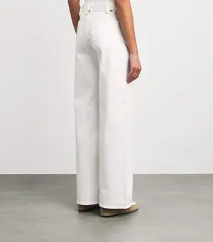 Maje Stretch-cotton Flare Jeans - White