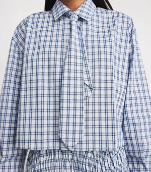 Maje Embellished Check Shirt - White