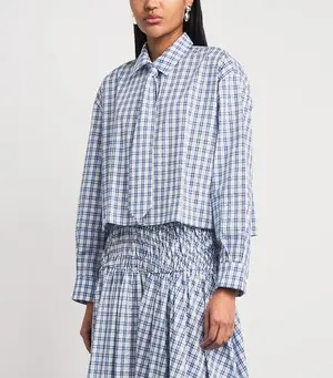 Maje Embellished Check Shirt - White