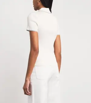 Maje Rib-knit Polo Shirt