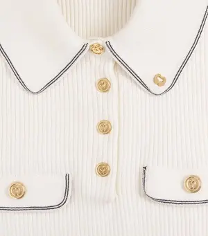 Maje Rib-knit Polo Shirt
