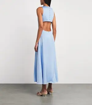 Maje Open-back Maxi Dress - Blue