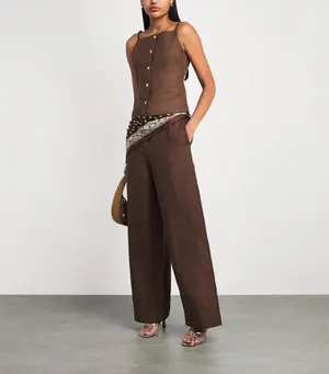 Maje Linen Tank Top