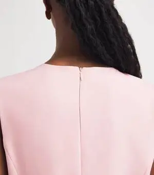 LEO LIN Rose-detail Cleo Midi Dress - Pink
