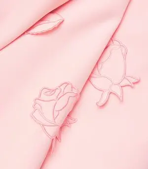 LEO LIN Rose-detail Cleo Midi Dress - Pink