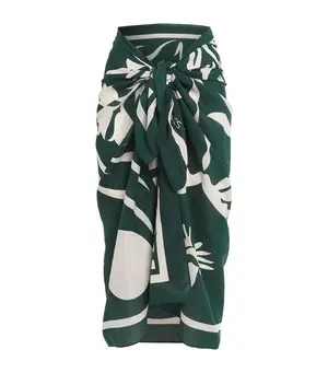 ERES Silk-cotton Mandapa Sarong - Green