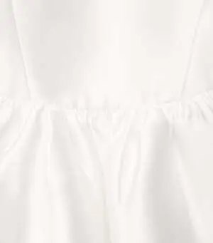 SELF-PORTRAIT Taffeta Strapless Midi Dress