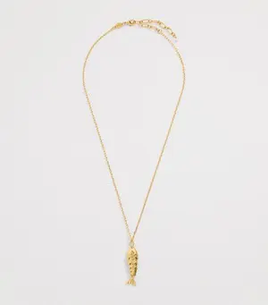 Anni Lu Plated Beaded Fish Necklace