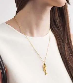 Anni Lu Plated Beaded Fish Necklace