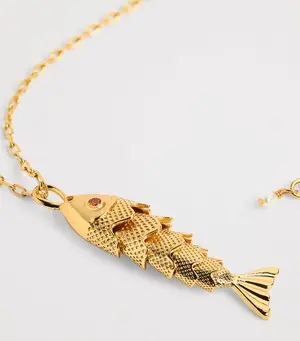 Anni Lu Plated Beaded Fish Necklace