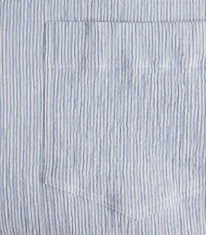 SUNFLOWER Cotton-blend Stripe Adam Shirt - Blue