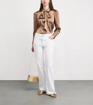 L'Agence Silk Tie Blouse