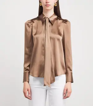 L'Agence Silk Tie Blouse