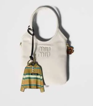 Miu Miu Leather Polo Shirt Keyring - Yellow