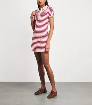Maje Cotton-blend Stripe Mini Dress