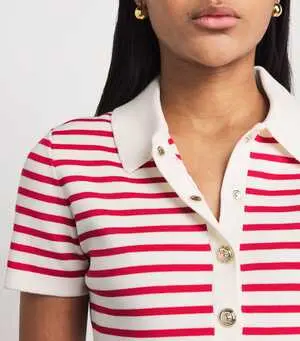 Maje Cotton-blend Stripe Mini Dress