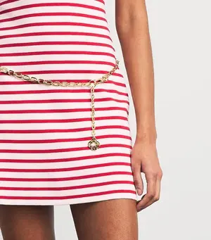 Maje Cotton-blend Stripe Mini Dress