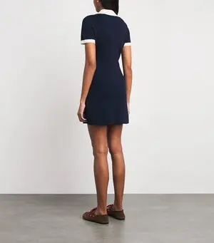 Maje Cotton-blend Polo Mini Dress