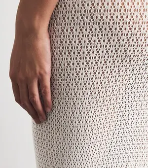 Wolford Daisy Net Midi Skirt - Ivory