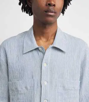 SUNFLOWER Cotton-blend Stripe Adam Shirt