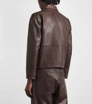 SUNFLOWER Leather Zip-up Jacket