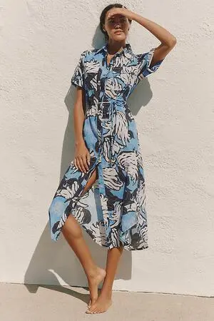RO'S GARDEN Bea Maxi Dress - Blue Pattern