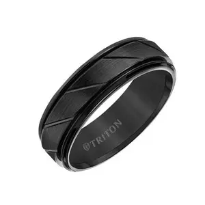 TRITON 7mm Tungsten Carbide Band - Black